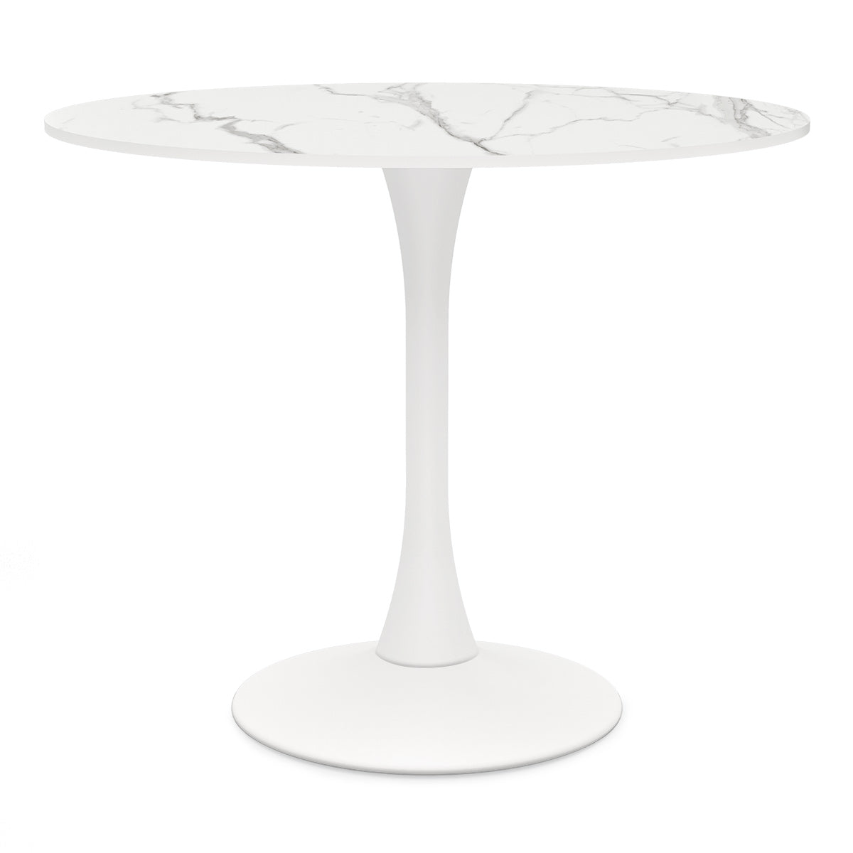 Poseidon 90cm Round Dining Table White – Atlantic Shopping