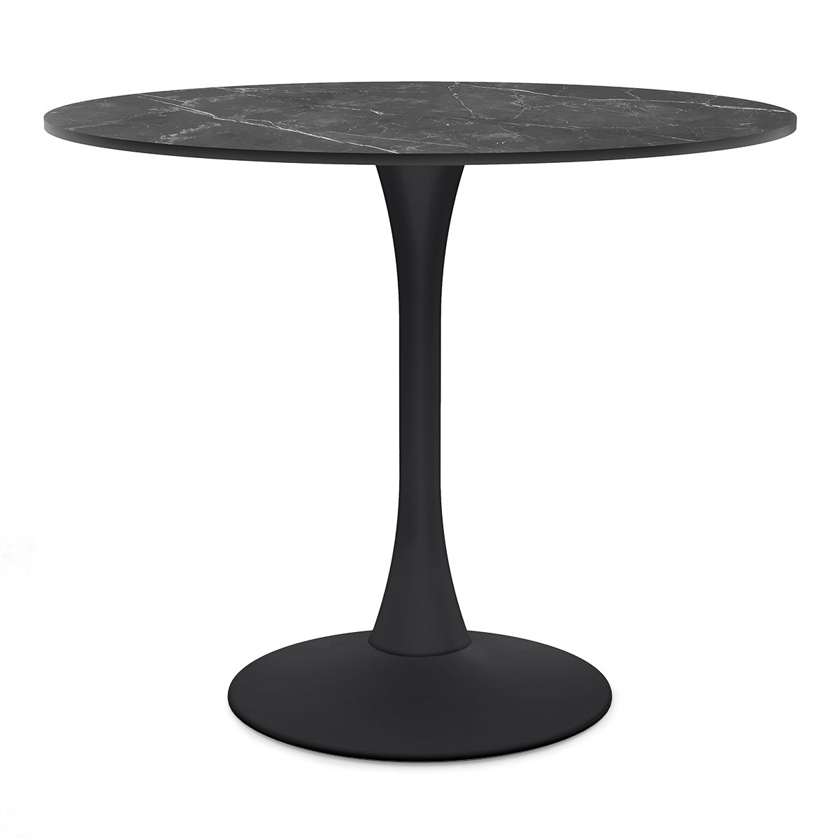 Poseidon 90cm Round Dining Table Black – Atlantic Shopping
