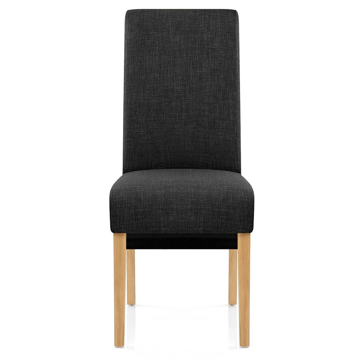 Carlo Oak Chair Charcoal Fabric – Atlantic Shopping