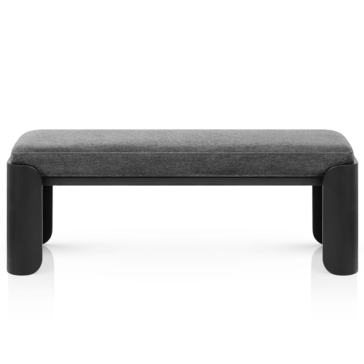 Clifton Wooden Bench Charcoal Fabric – Atlantic Shopping