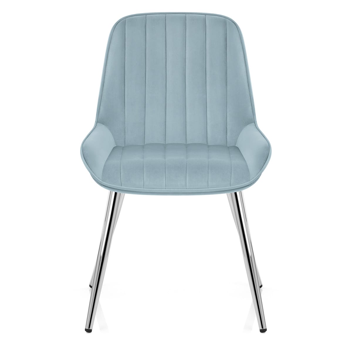 Mustang Chrome Chair Sky Blue Velvet – Atlantic Shopping