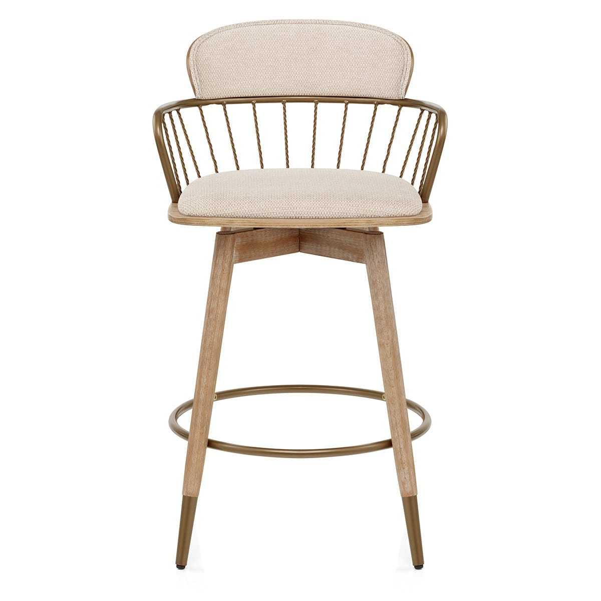 Opera Bar Stool Oak & Beige Fabric – Atlantic Shopping