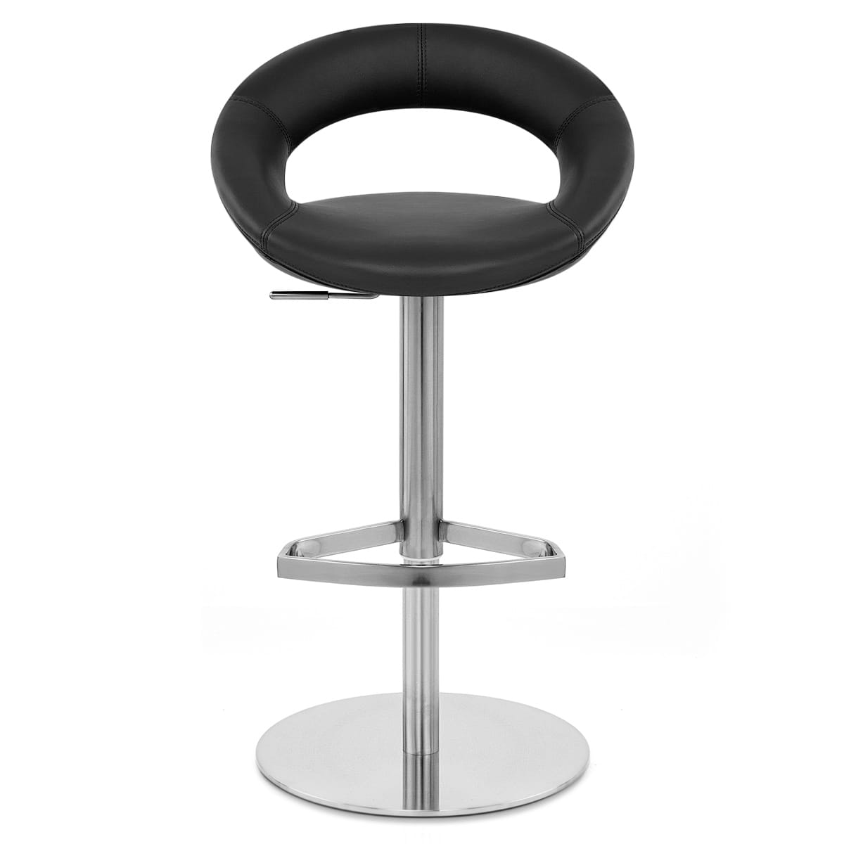 Real Leather Crescent Bar Stool Black – Atlantic Shopping